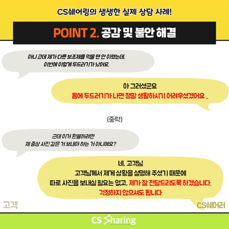 Cs실제사례 다이어트 보조제 먹고 두드러기가 생겼으니 환불해주세요 Cs쉐어링은 채용 중 콜센터 Cs쉐어링